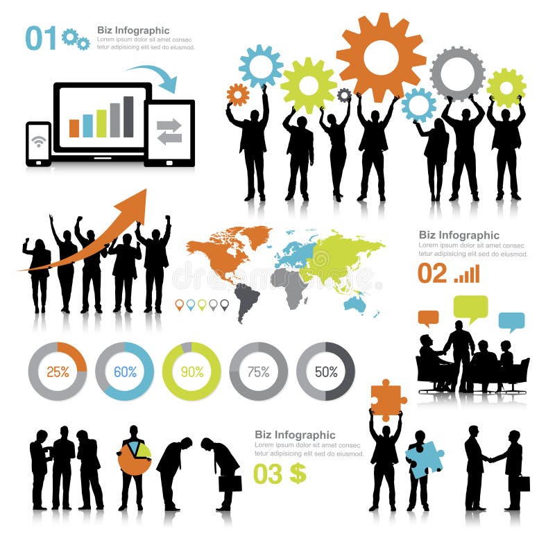 Vector of Global Business Communications Stock Illustration ...