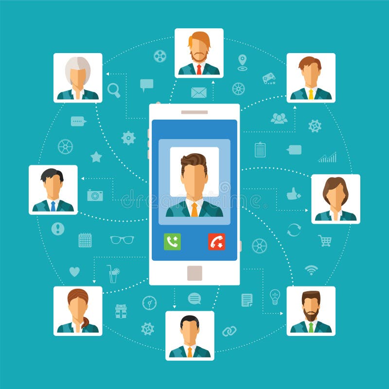 Vector Social Network Population and Demography Growth Concept. Stock ...