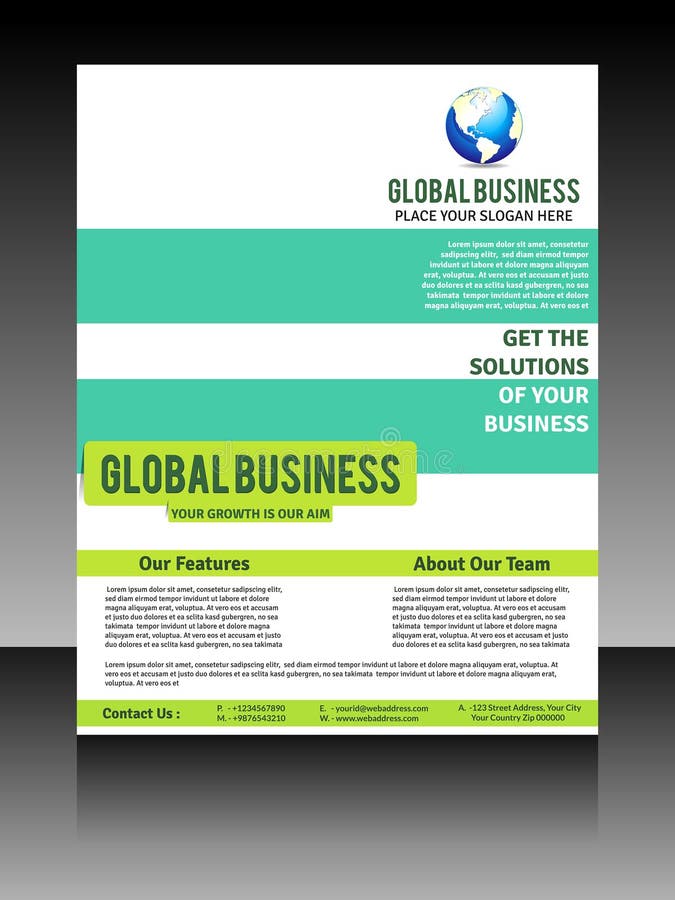 Vector global flyer stock vector. Illustration of business - 36258002