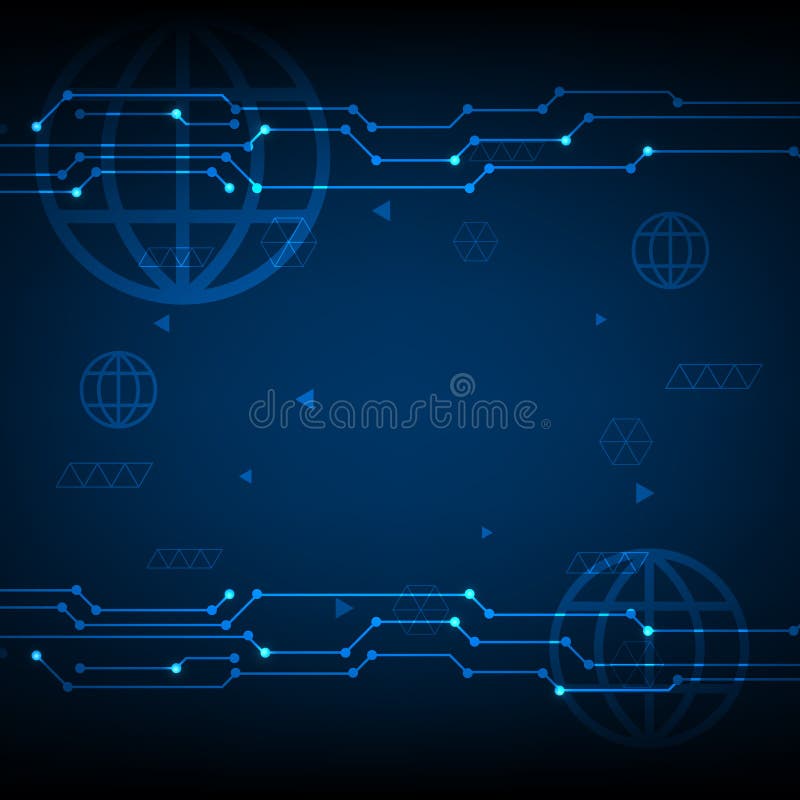 Vector Global Technology Computer Network, Abstract Digital Background ...