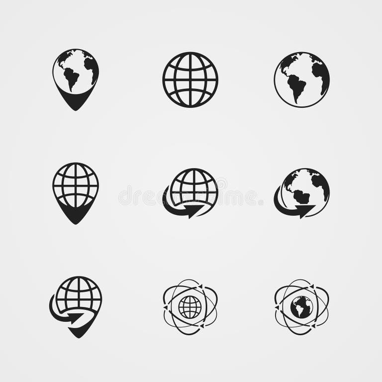 Vector Globe Earth Icons Set Stock Illustrations – 18,106 Vector Globe Earth Icons Set Stock ...