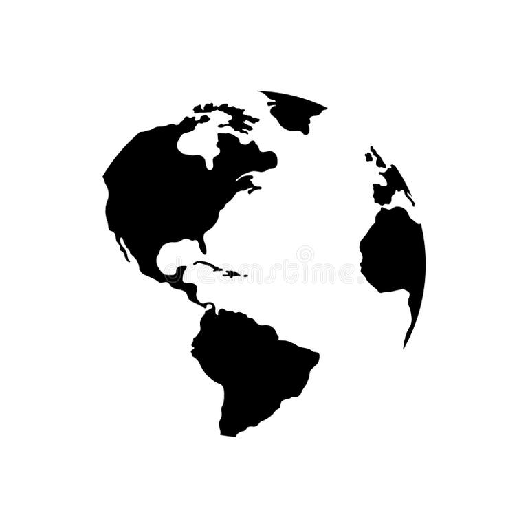 Vector Globe Icon of the World Vector Stock Vector - Illustration of ...