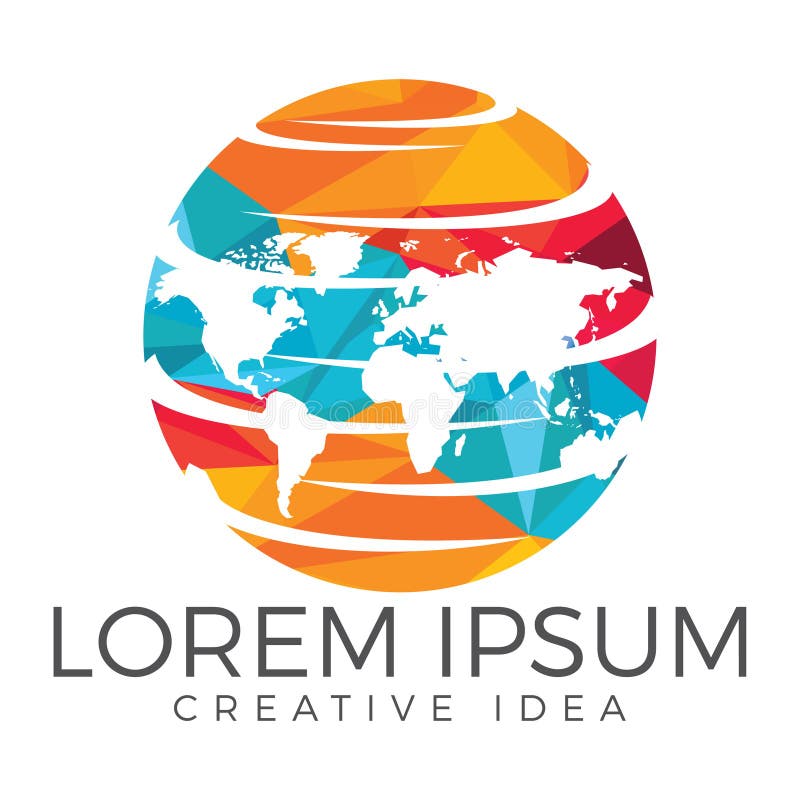 Vector Globe Icon of the World. Stock Illustration - Illustration of ...