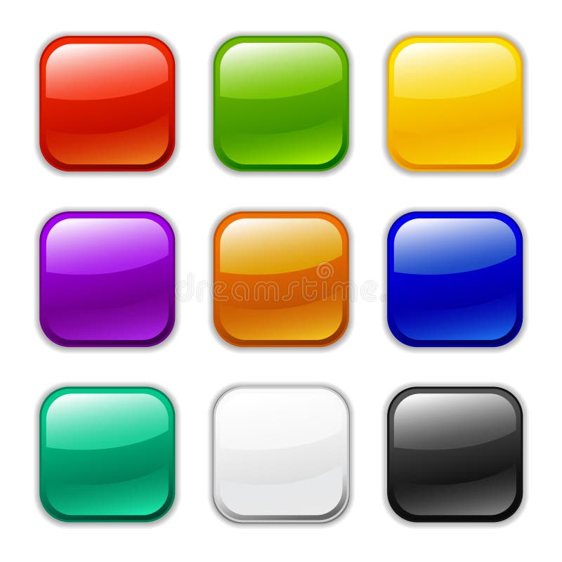 Vector Glossy Button Icon, Samples Stock Vector - Illustration of shop ...