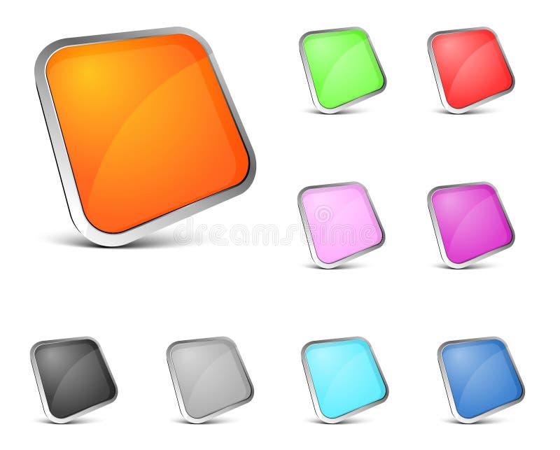 Vector Glossy Button Icon, Samples Stock Vector - Illustration of shop ...