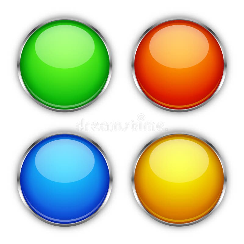 Buttons Glass Shiny New Vector Stock Vector - Illustration of button ...