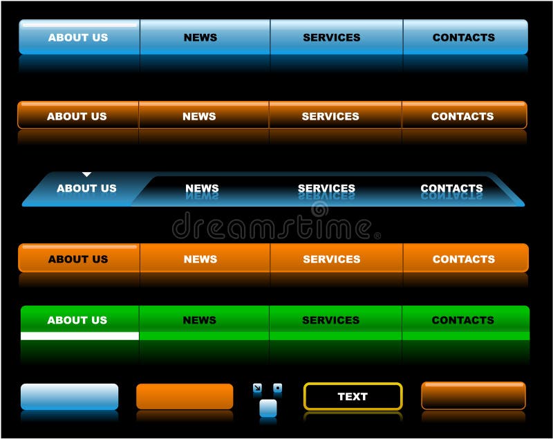 Website menu bar (vector) stock vector. Illustration of website - 4139247