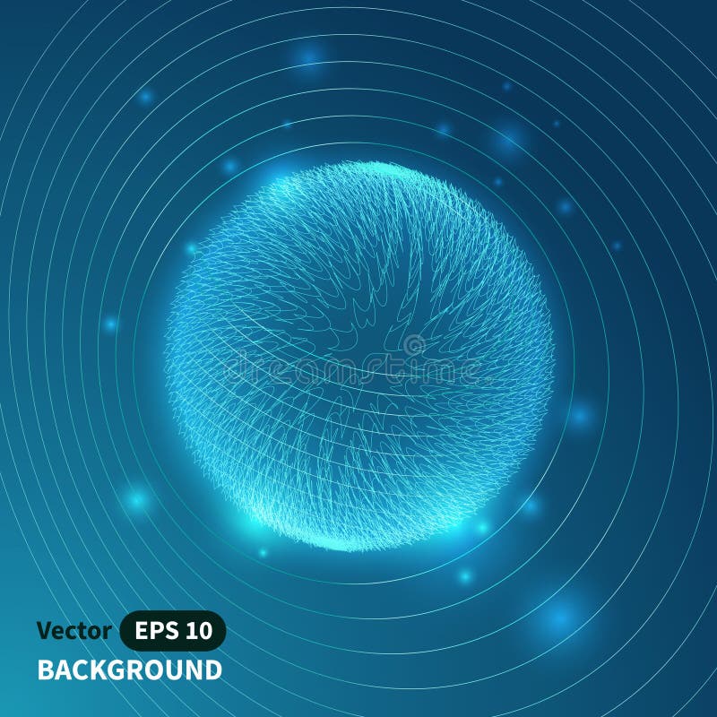 Vector Glow Blue Cosmos Abstract Background. Stock Vector ...