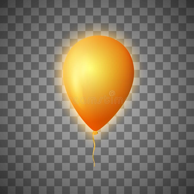 Vector Glowing Balloon . on Transparent. Stock Vector - Illustration of ...