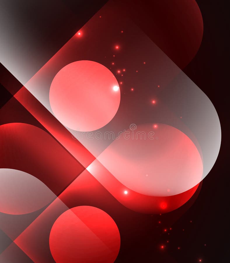 Vector Glowing Geometric Shapes Background Stock Vector - Illustration ...