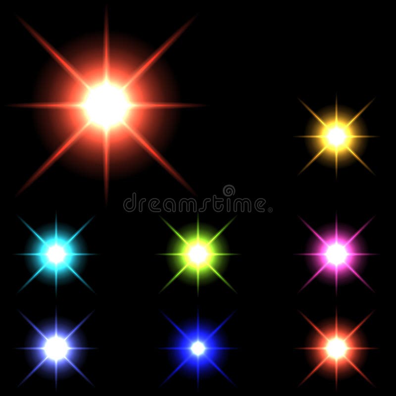 Vector Glowing Lights, Stars and Sparkles 33 Stock Vector ...