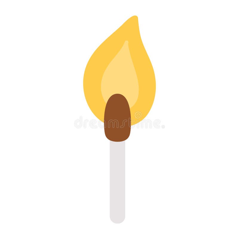 Match icon stock vector. Illustration of match, stick - 89757982