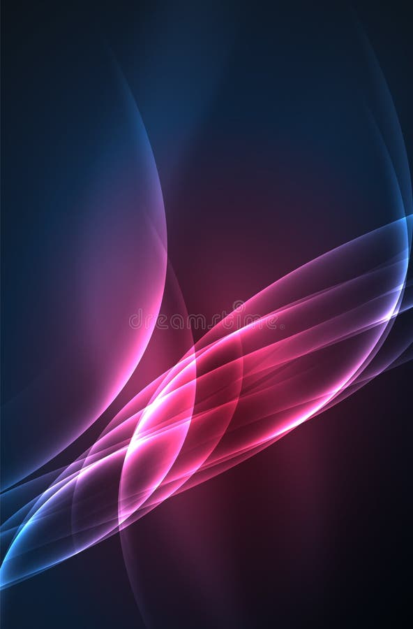 Vector glowing wave, smoke stock vector. Illustration of digital - 95944683