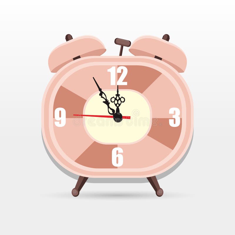 With Clock Pink Diamond Isolated with the Cartoon Stock Vector ...