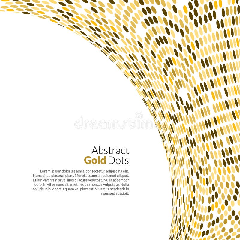 Vector Gold Background. Round Golden Mosaic Concept Stock Vector ...