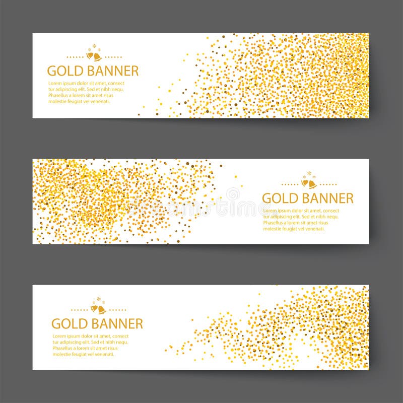 Vector Gold Banner Background Stock Vector - Illustration of dust ...