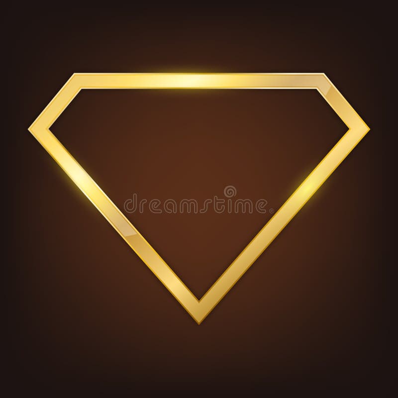 Vector gold diamond icon stock illustration. Illustration of shape ...