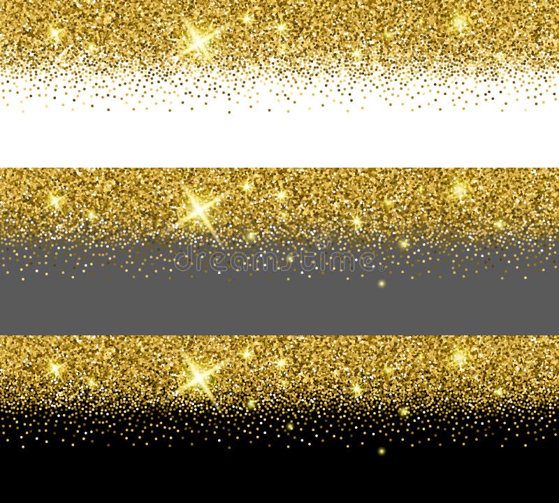 Vector Gold Glitter Card Templates Stock Vector - Illustration of light ...