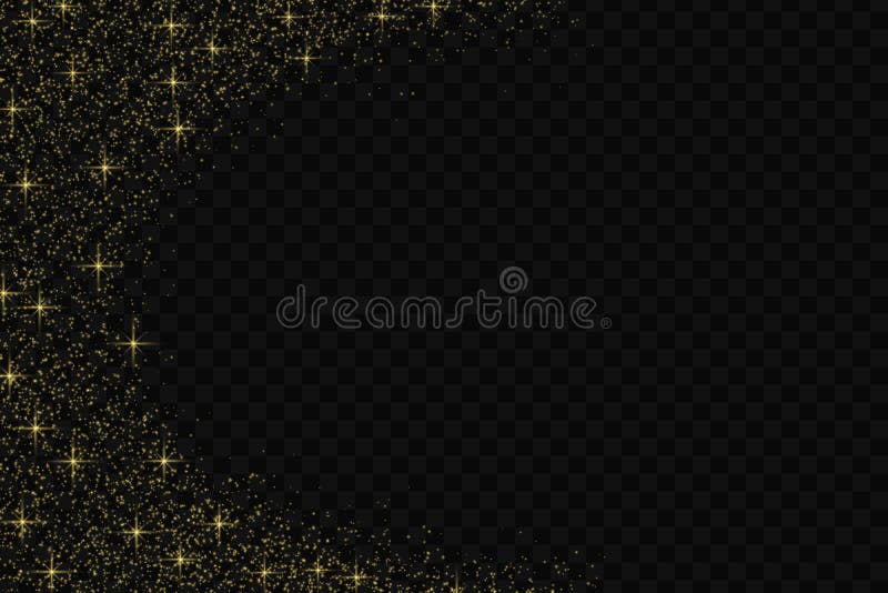 Vector Gold Glitter Confetti Pattern Stock Illustration - Illustration ...
