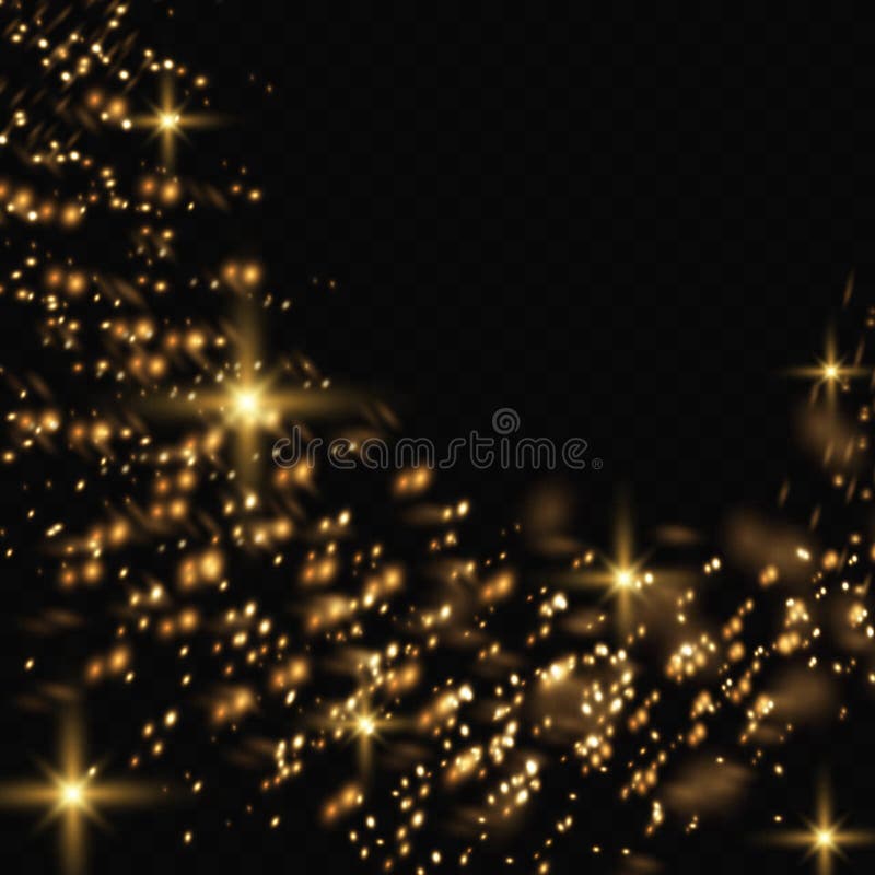 Vector Gold Glitter Particle Effect, Shining Star, Holidays Stock ...