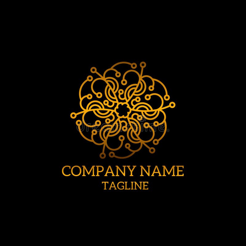 Vector Gold Gradient Design Logo Stock Vector - Illustration of icon ...
