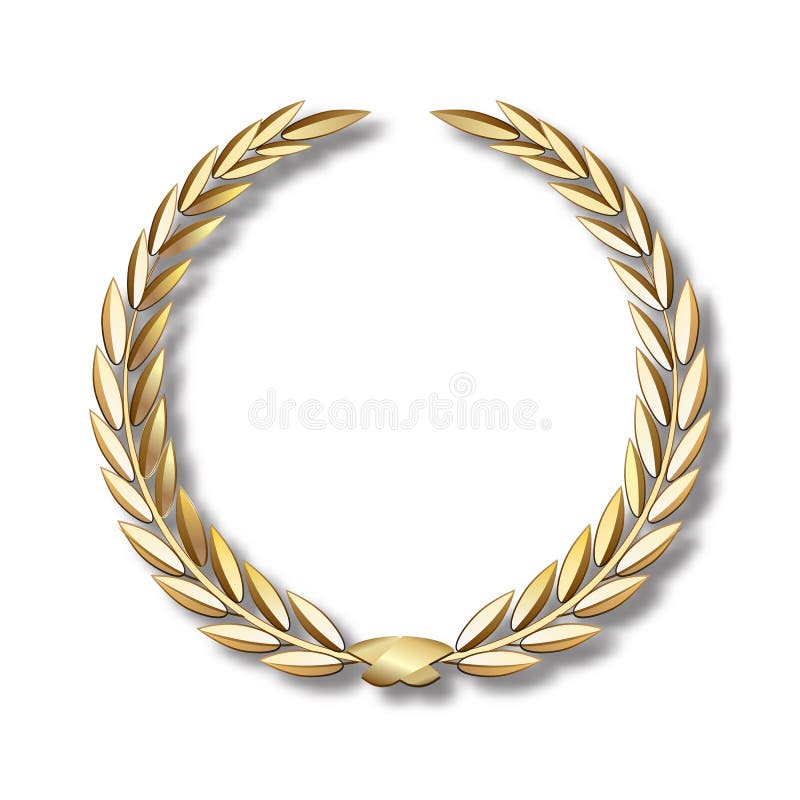 Vector Gold Laurel Wreath.Laurel Wreath with Golden Ribbon Stock Vector ...