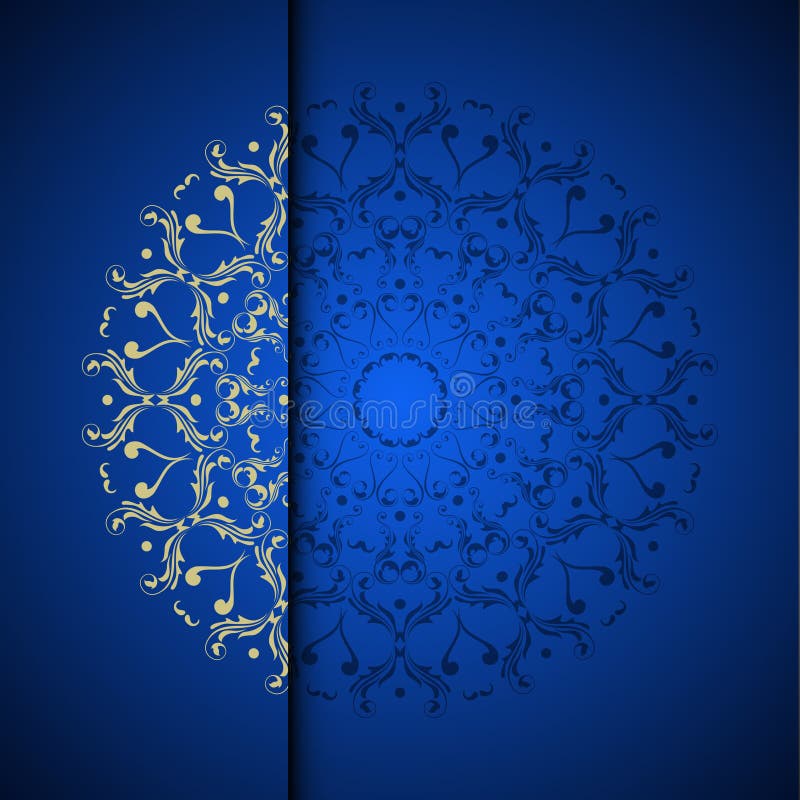 Vector Gold Oriental Arabesque Pattern Background with Place for Stock ...