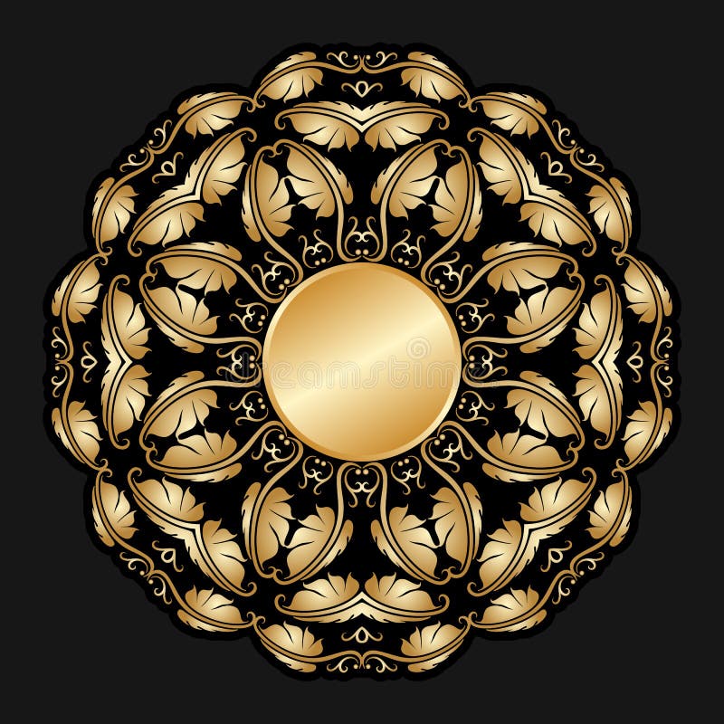 Vector gold ornament. stock vector. Illustration of decor - 31743960