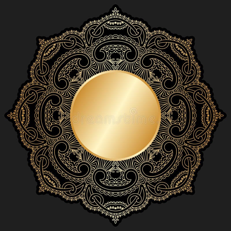 Vector gold ornament. stock vector. Illustration of decor - 31743960