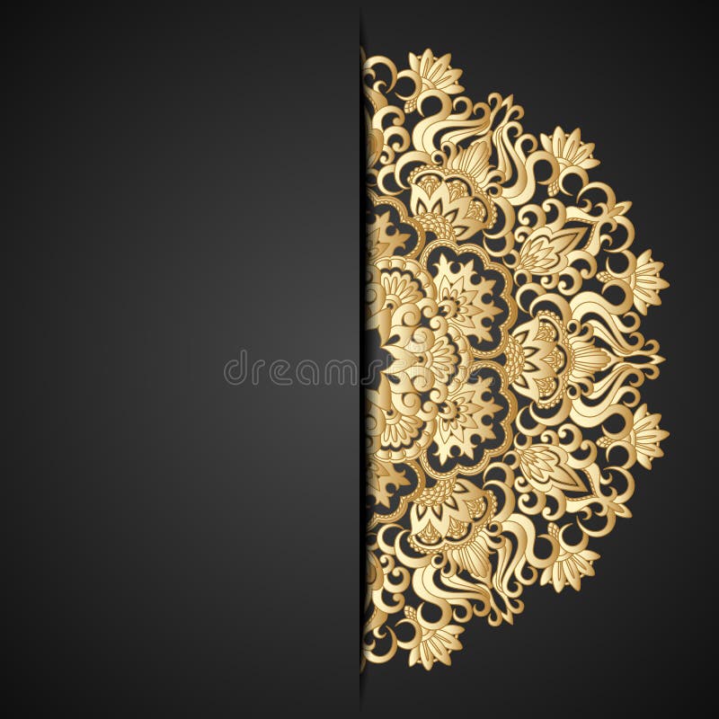 Vector gold ornament. stock vector. Illustration of decor - 31743960