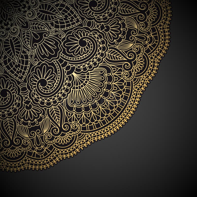 Vector gold ornament. stock vector. Illustration of decor - 31743960