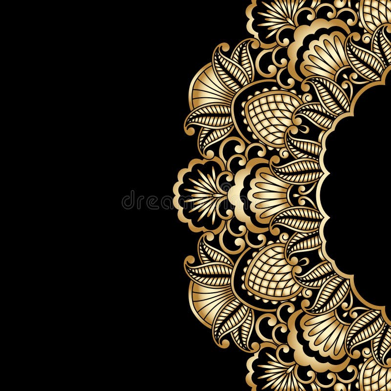 Vector gold ornament. stock vector. Illustration of flower - 31743953