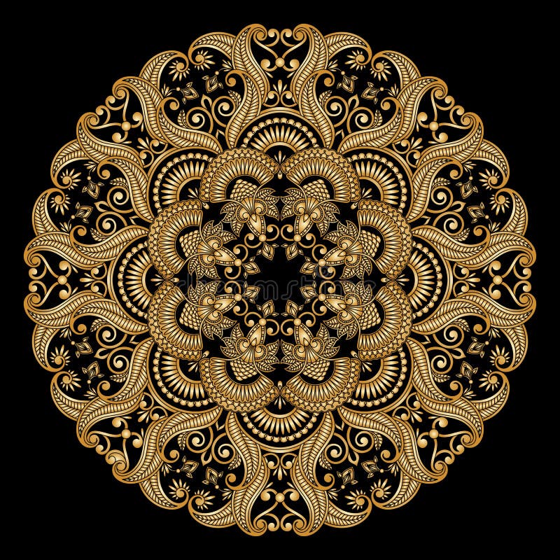 Vector gold ornament. stock vector. Illustration of antique - 37090993