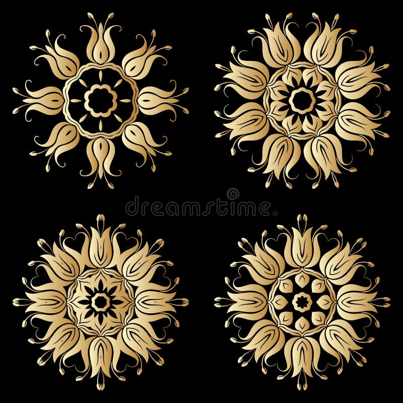 Vector gold ornament. stock vector. Illustration of decor - 31743960
