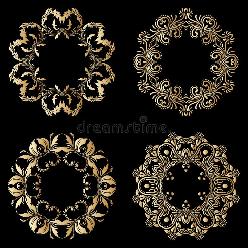 Vector gold ornament. stock vector. Illustration of decor - 31743960