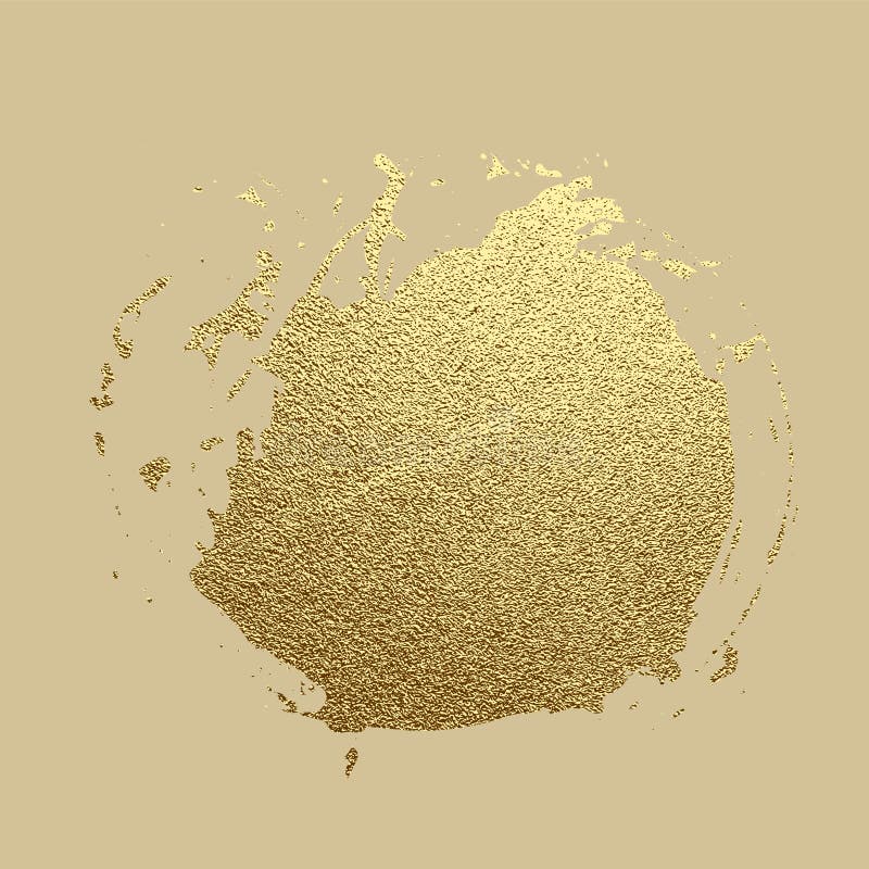 Vector Gold Paint Stroke. Abstract Gold Glittering Textured Art ...