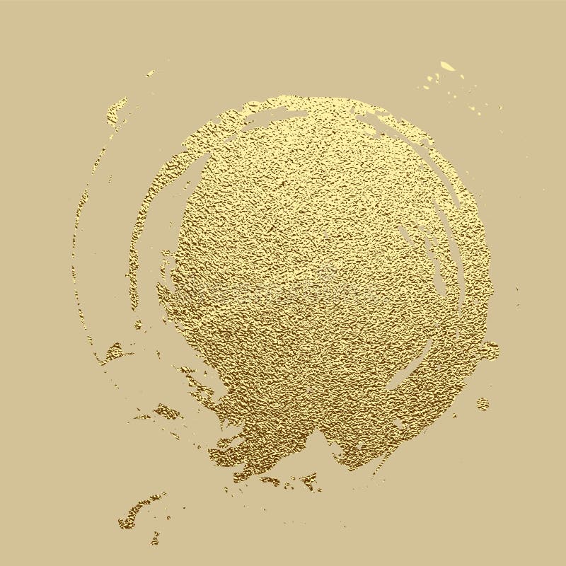 Vector Gold Paint Stroke. Abstract Gold Glittering Textured Art ...