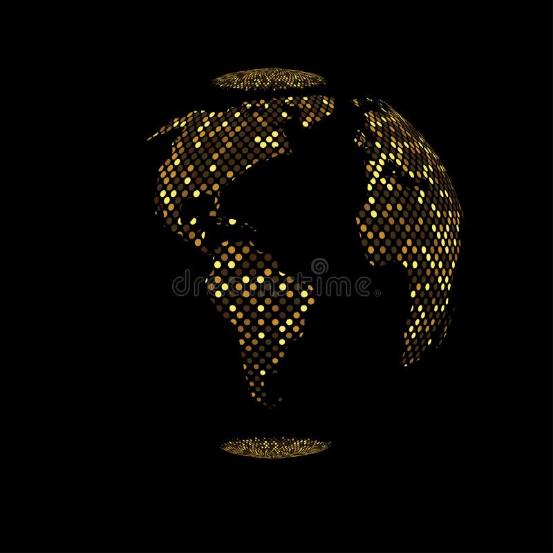 Vector Gold Planet Earth Icon Stock Vector - Illustration of save, gold ...