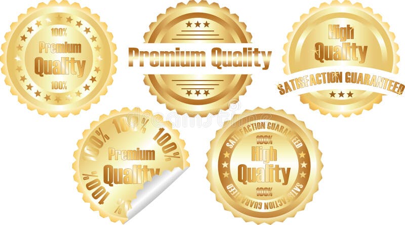 Vector Gold Premium Quality Label Stock Vector - Illustration of label ...