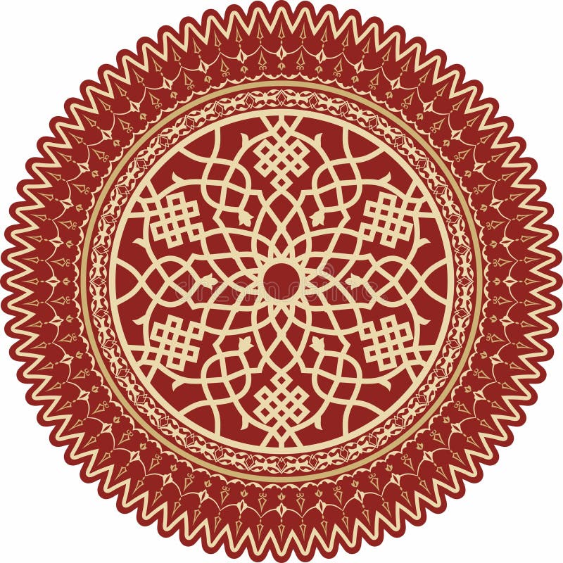 Vector Gold Round Byzantine Border, Frame. Circle Greek Pattern ...