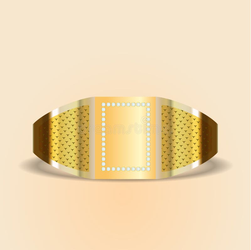 Vector Gold Ring with a Stone Stock Vector - Illustration of reflection ...