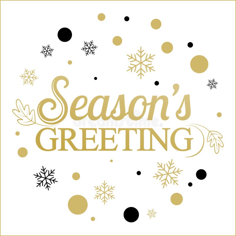 Seasons Greetings Hand Lettering (vector) Stock Vector - Illustration ...