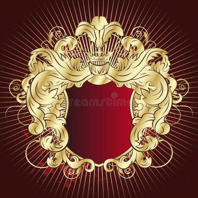 Retro frame stock vector. Illustration of baroque, design - 4615712