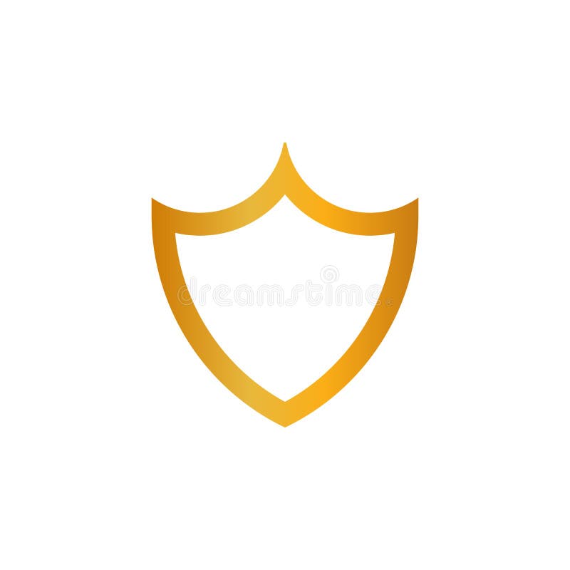 Vector gold shield stock vector. Illustration of arms - 134716915