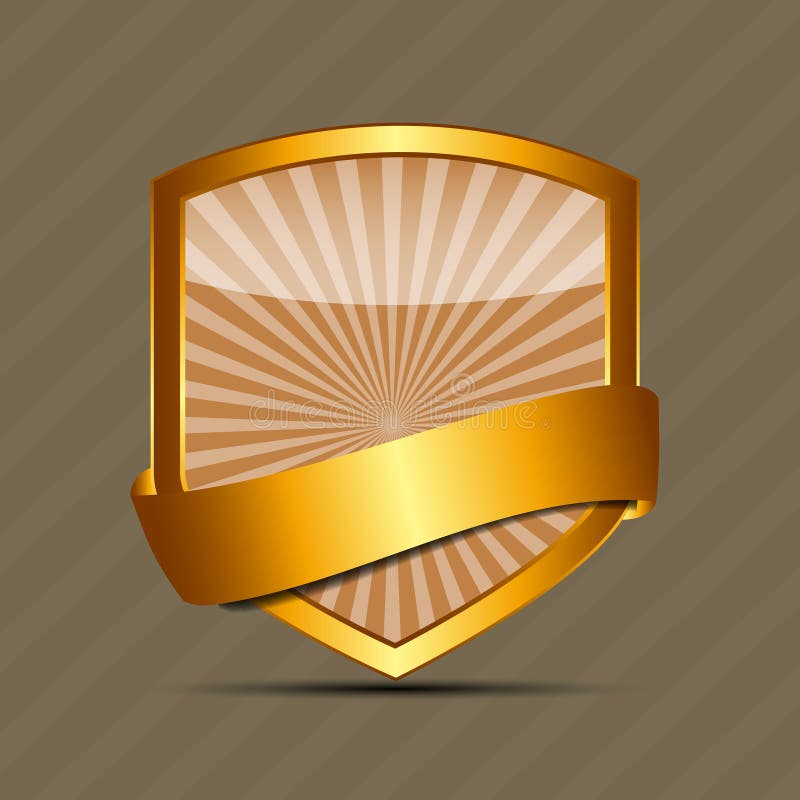 Vector Gold Sign, Label Template Stock Vector - Illustration of blue ...