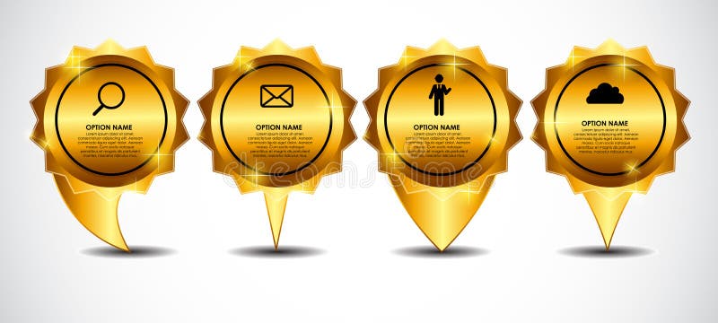 Vector Gold Sign, Label Template Illustration Stock Vector ...