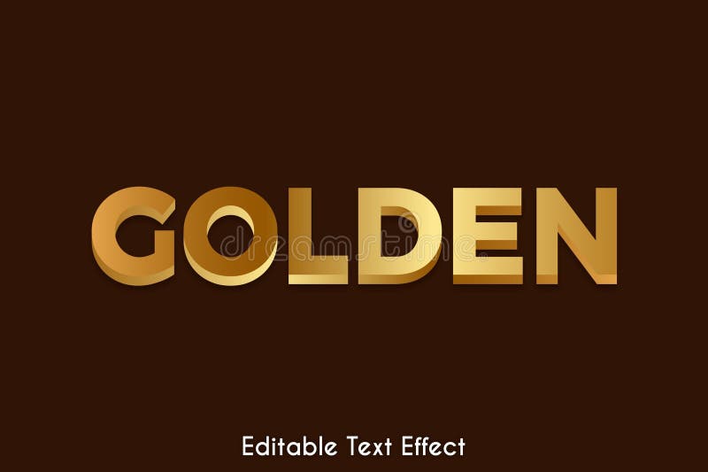 Vector Gold Text Effect Fount Illustration, Eps10 Stock Vector ...