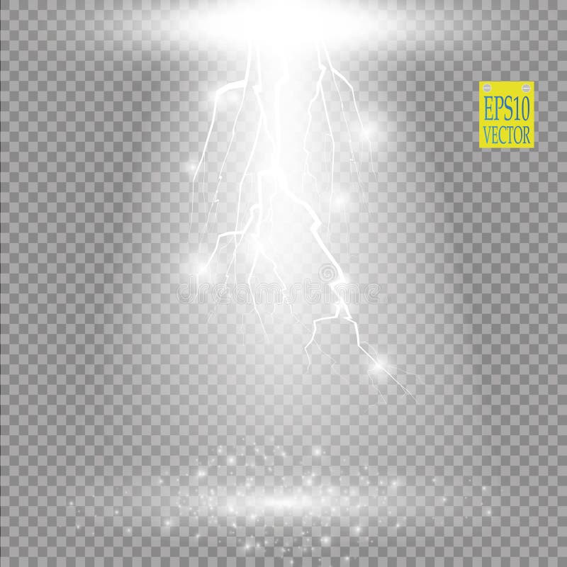 Vector Gold Transparent Energy Spotlight Scene with Lightning ...