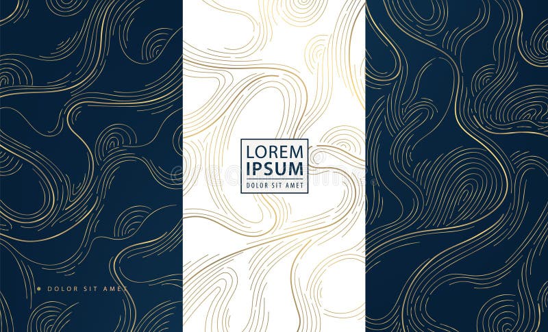 Vector Gold Wave Line Pattern, Organic Abstract Texture. Chocolate ...