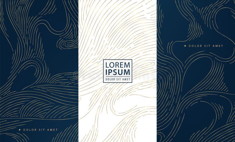 Vector Gold Wave Line Pattern, Organic Abstract Texture. Chocolate ...